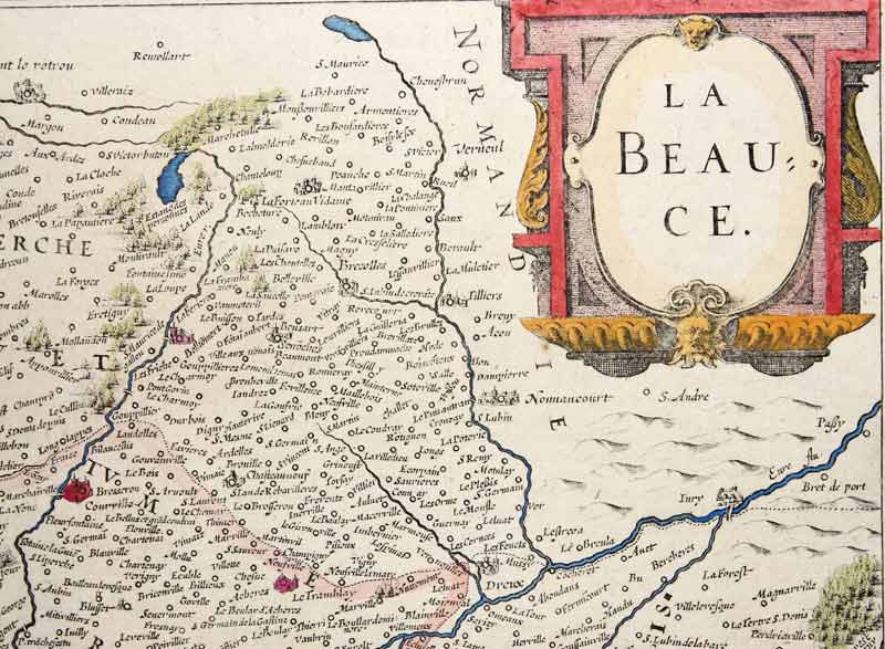 carte geographique ancienne originale REGION DE LA BEAUCE par Jansson 1640 | eBay