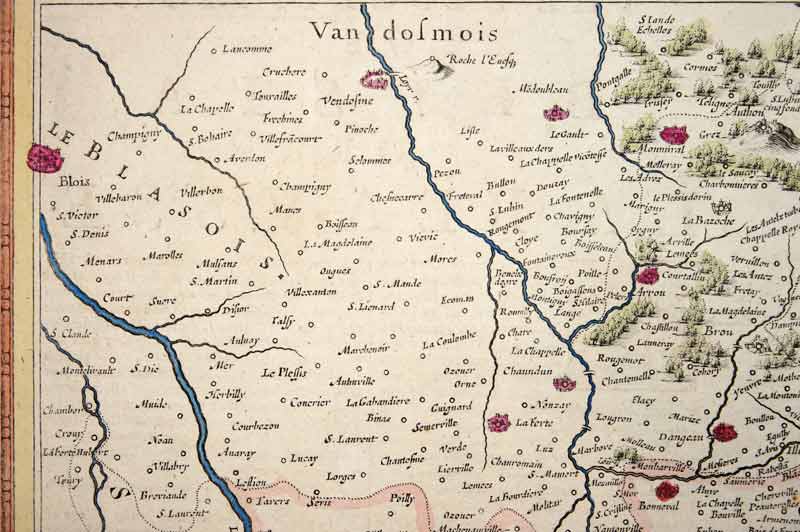 carte geographique ancienne originale REGION DE LA BEAUCE par Jansson 1640 | eBay